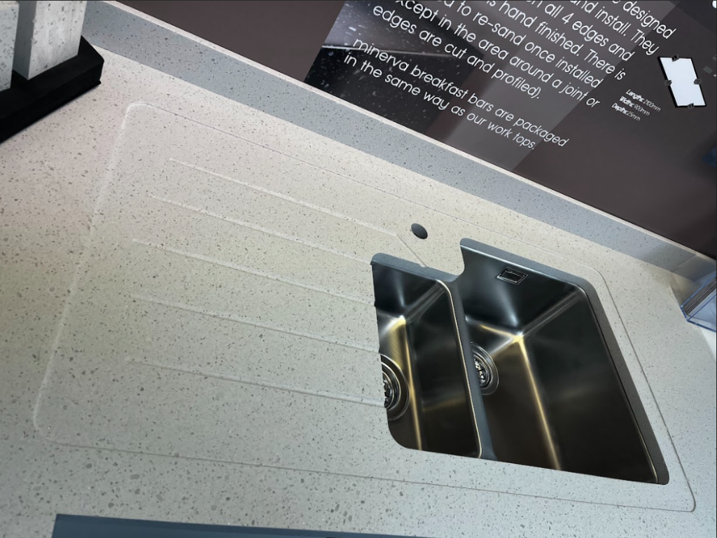 Minerva Grey Crystal (Solid Surface) – Llandaff Laminates LTD