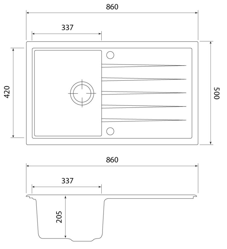 Gemini Composite Compact Bowl Sink – Llandaff Laminates LTD