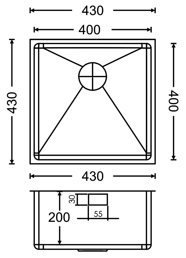 Radius Compact Sink – Llandaff Laminates LTD