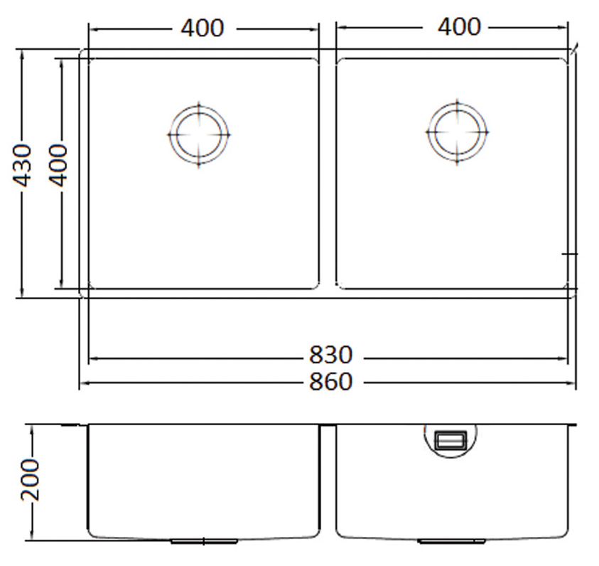 Radius Double Bowl Sink – Llandaff Laminates LTD