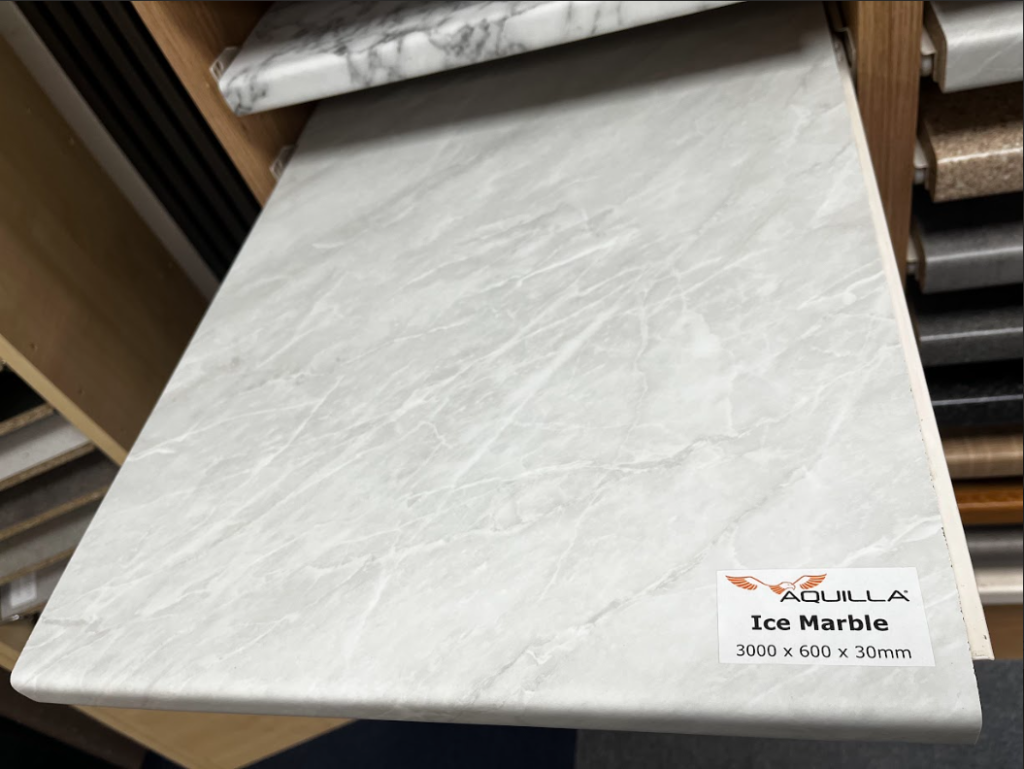 Aquilla 3m 30mm Ice Marble (Laminate) – Llandaff Laminates LTD